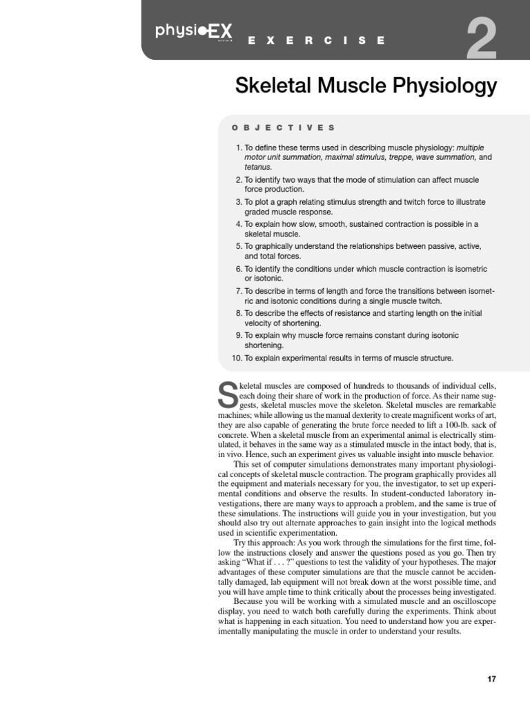 Skeletal muscle physiology simulation | PDF | Muscle Contraction | Muscle