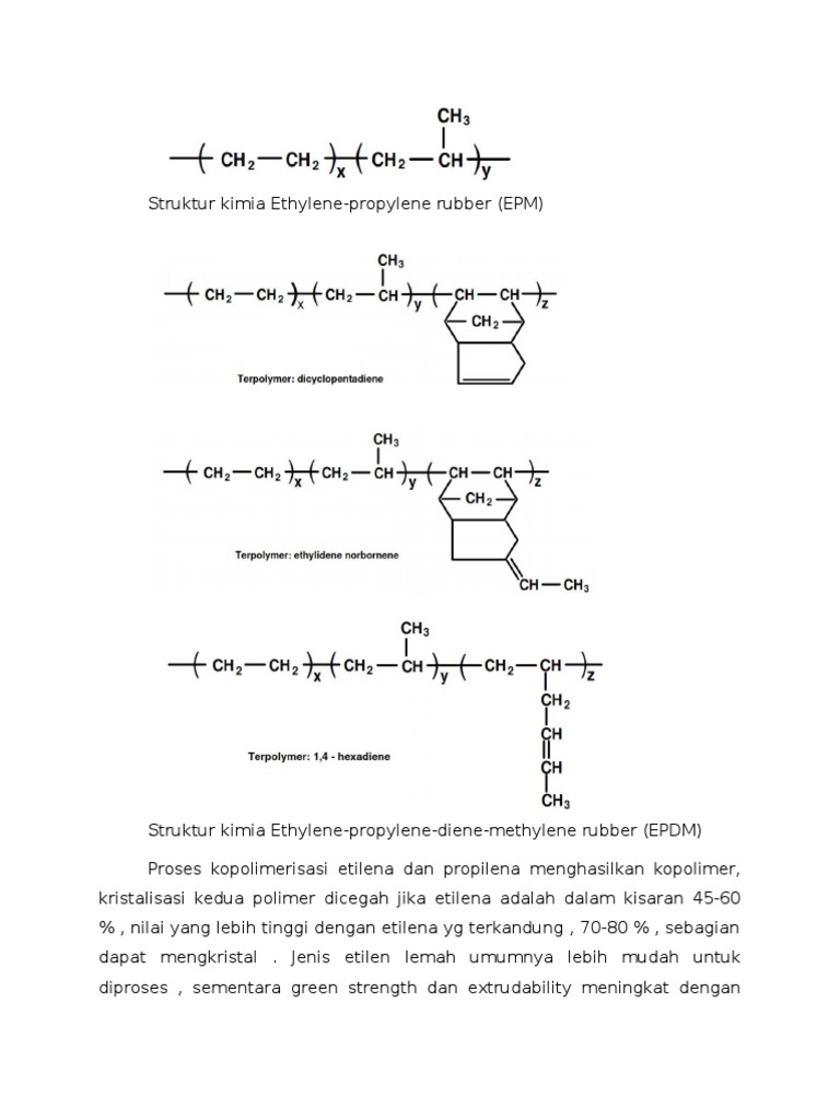 Proses Kopolimerisasi Etilena Dan Propilena Menghasilkan Kopolimer | PDF