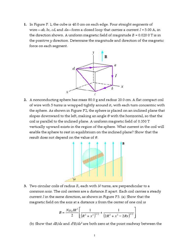 Advanced Electromagnetism Problems | PDF | Trigonometric Functions | Sphere