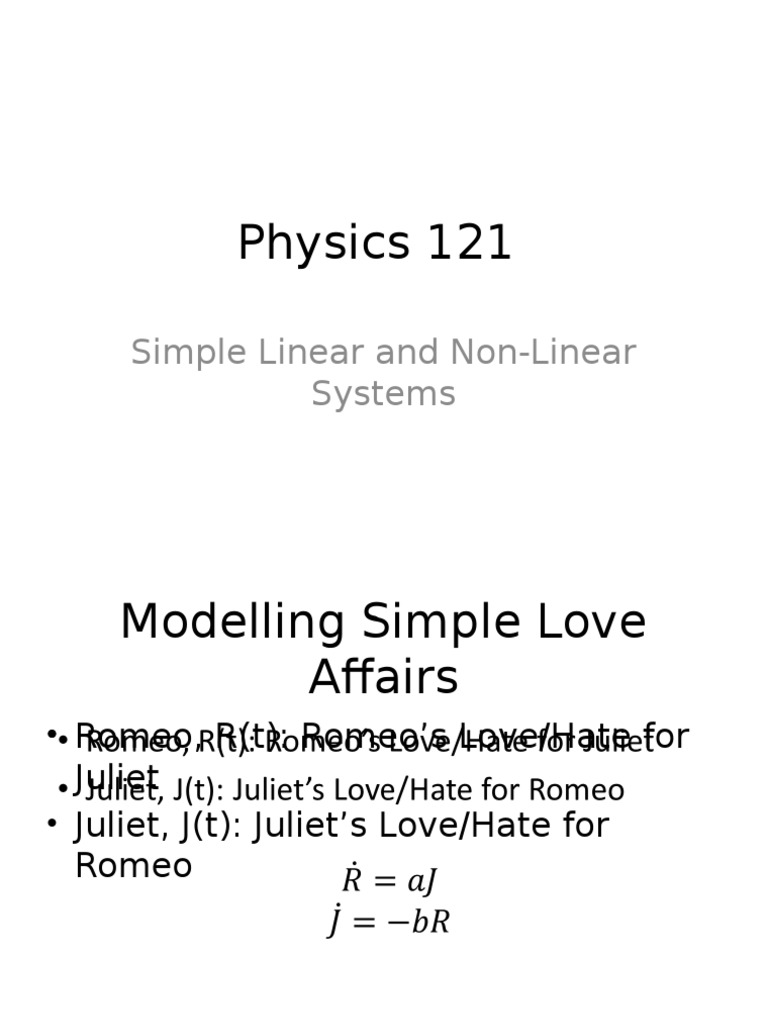 Physics 121: Simple Linear and Non-Linear Systems | PDF | Nonlinear ...