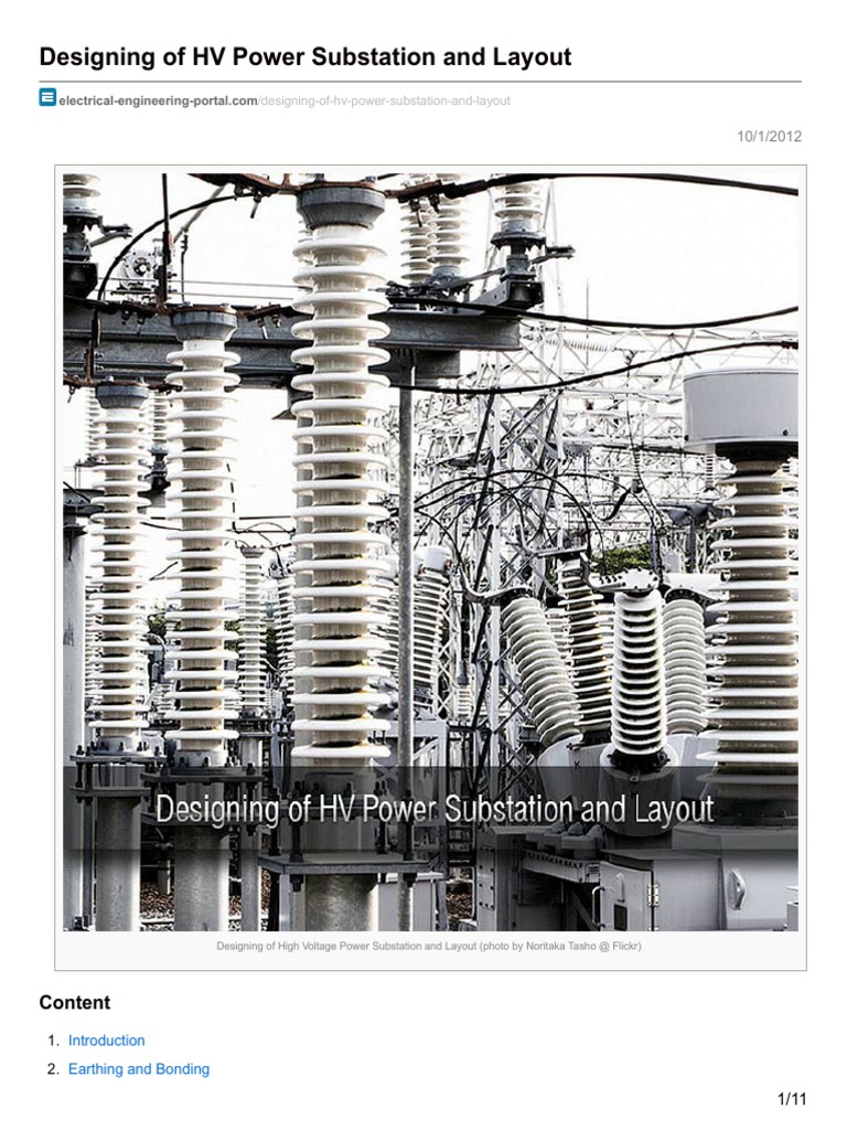 HV Substation Design and Layout Guide | PDF | Electrical Substation ...