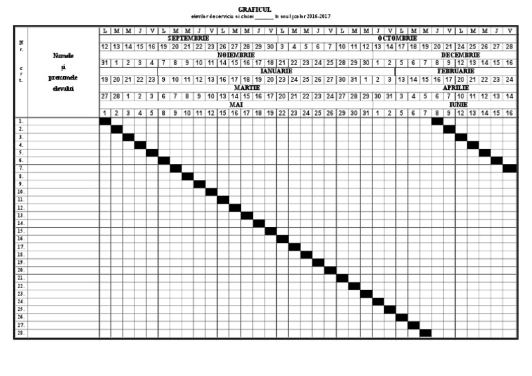 GRAFIC Elevi Serviciu | PDF