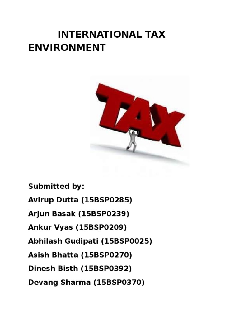 International Tax Environment | PDF | International Taxation | Income ...