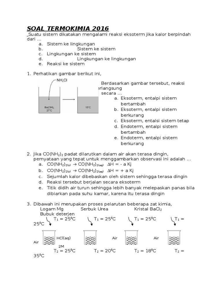 Soal Termokimia | PDF
