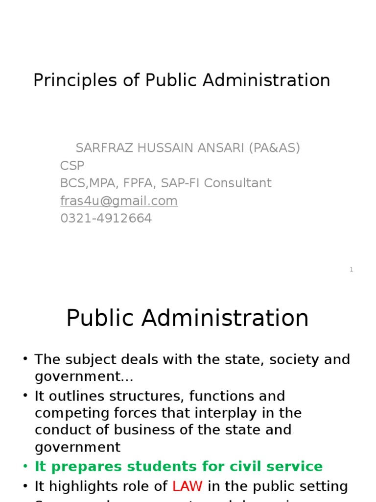 1 Public Administration | PDF | Public Administration | Accountability