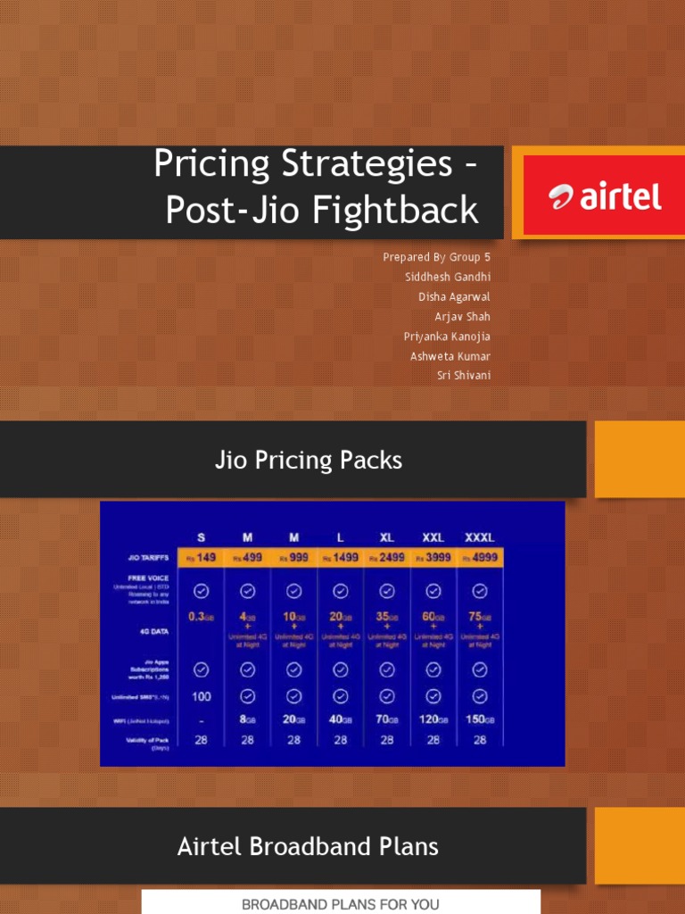 Pricing Strategies - Post-Jio Fightback | PDF