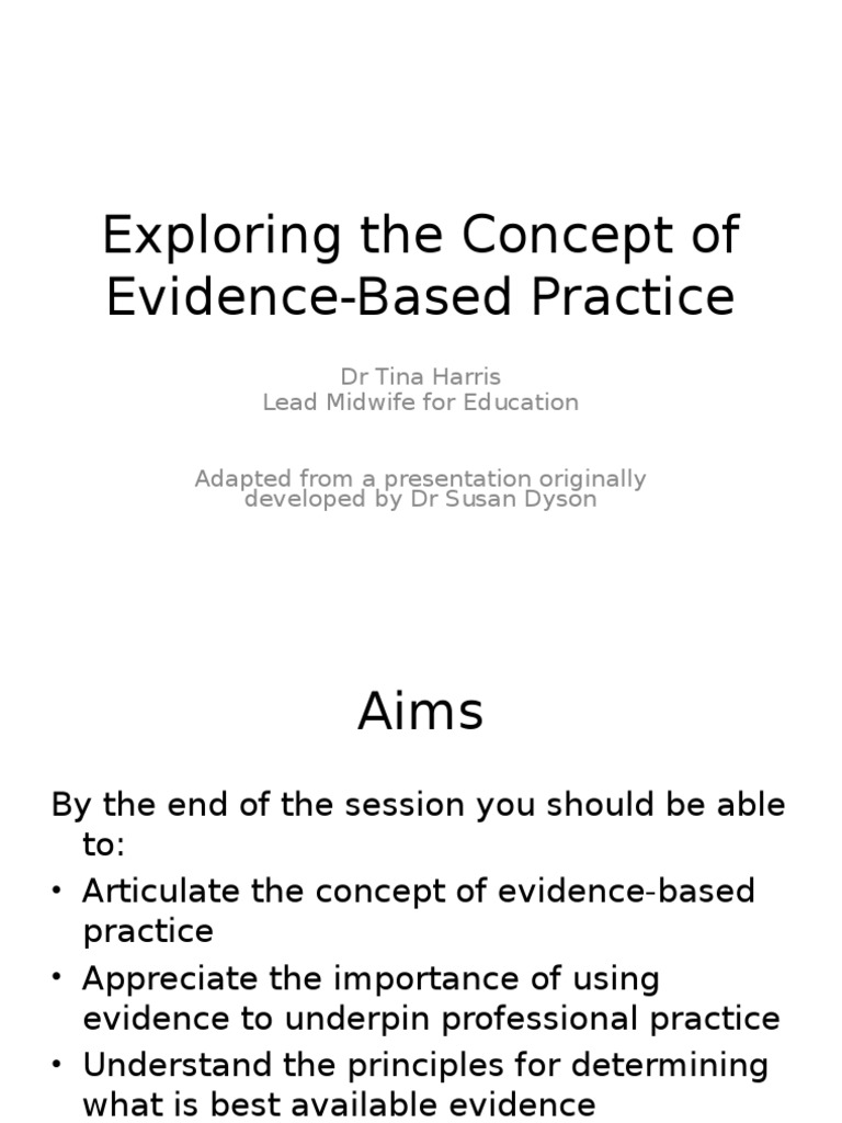 Understanding The Concept of Evidence-Based Practice | PDF