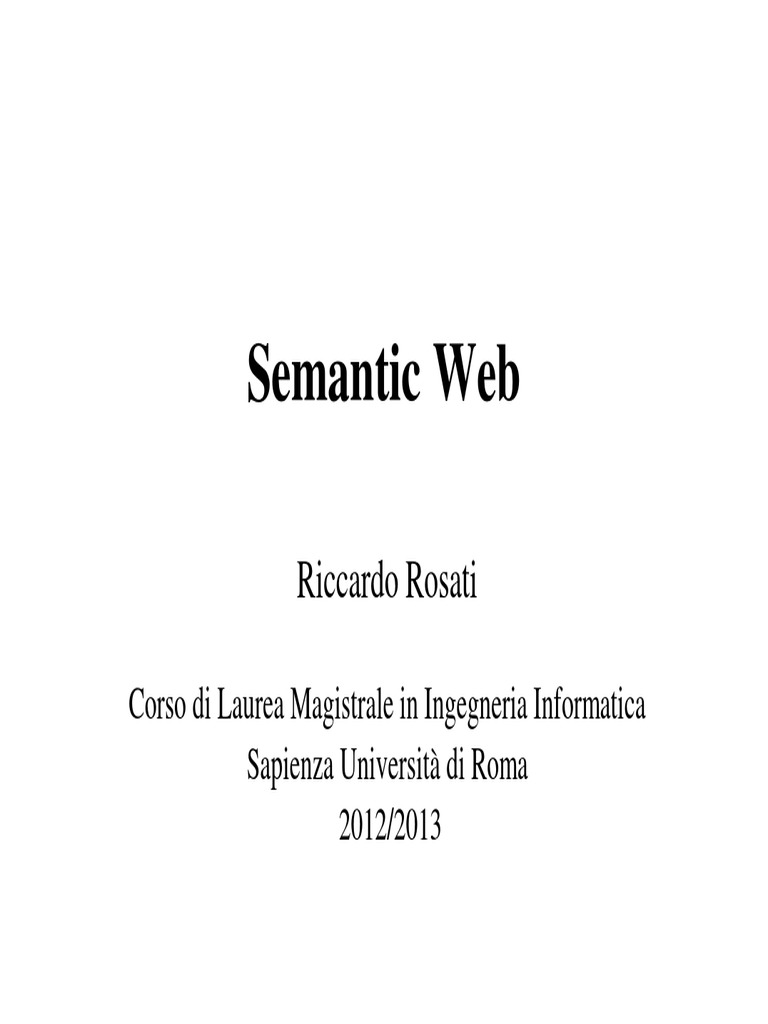 Semantic Web | PDF | Resource Description Framework | Semantic Web