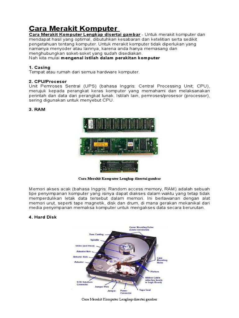 Cara Merakit Komputer | PDF