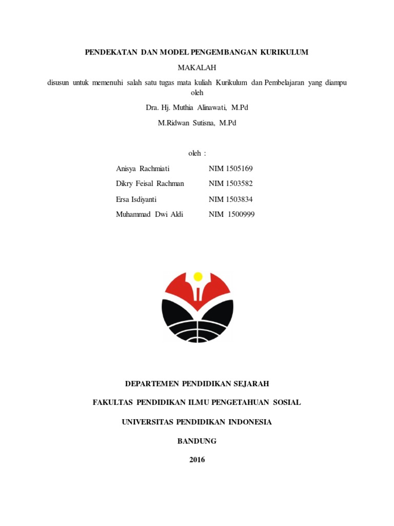 Model Konsep Dan Pengembangan Kurikulum | PDF