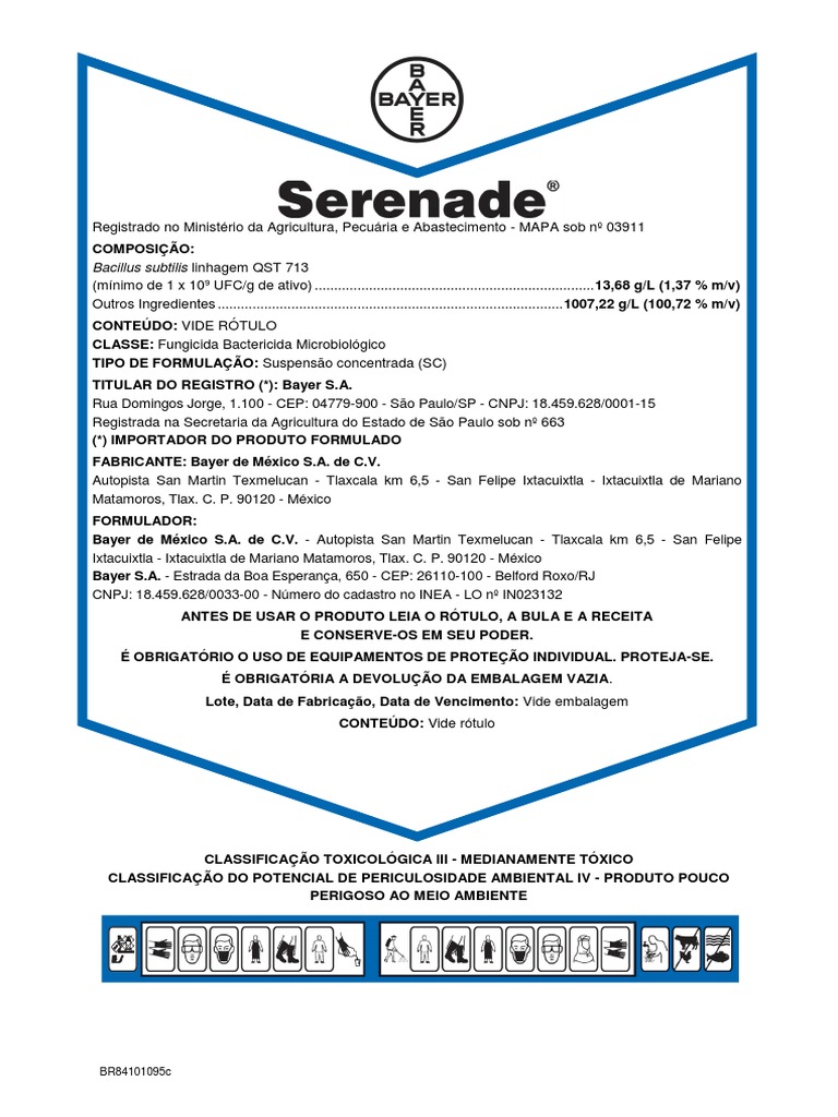 Serenade PDF | PDF | Embalagem e rotulagem | Infecção