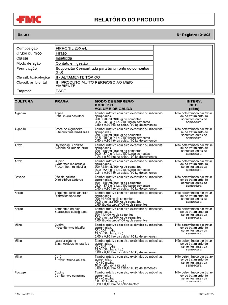 BELURE | PDF | Embalagem e rotulagem | Inseticida
