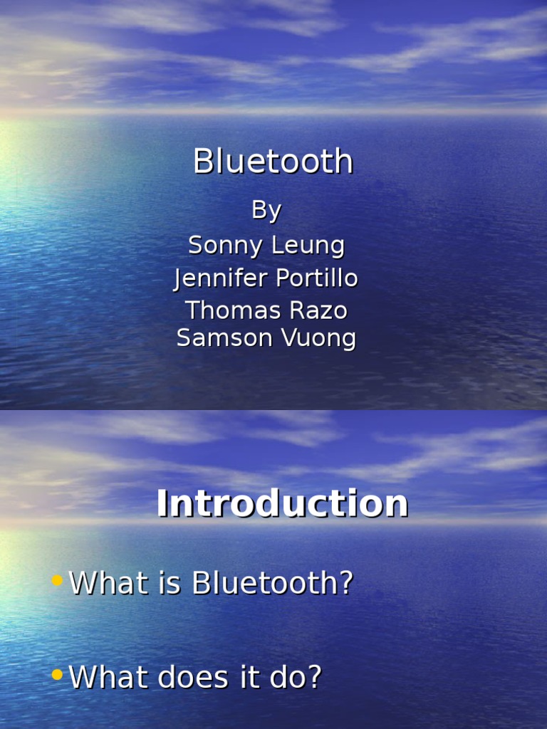 Bluetooth | PDF | Bluetooth | Telecommunication