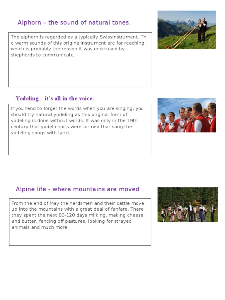 Alphorn - The Sound of Natural Tones.: Yodeling - It's All in The Voice ...