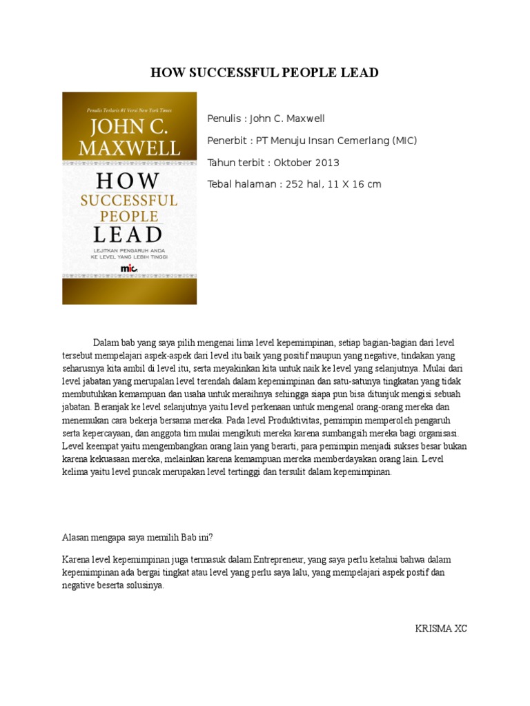 How Successful People Lead | PDF