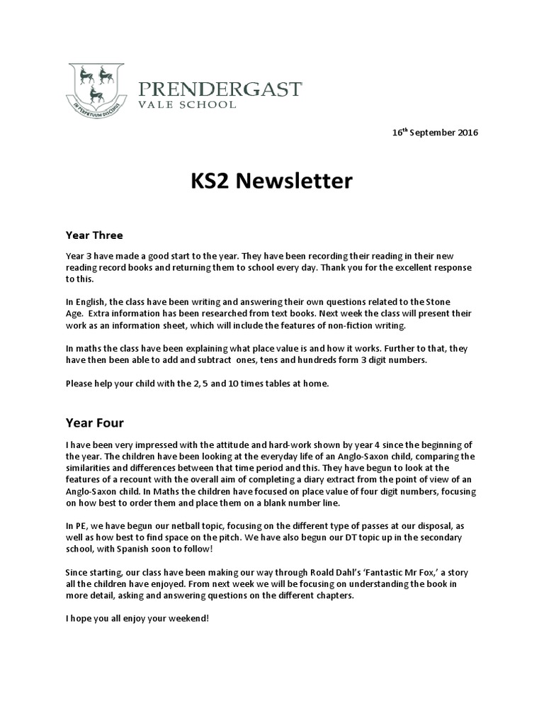2 - 0 - ks2 Newsletter 16sept16 2 | PDF
