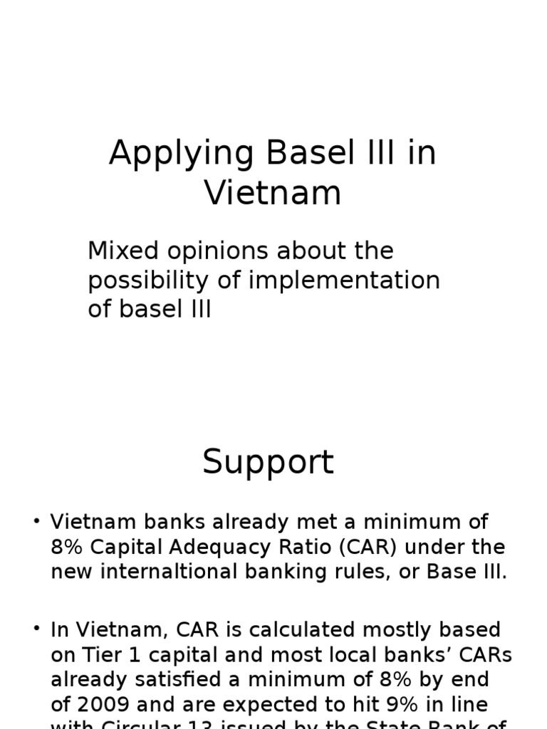 Basel III Implementation in Vietnam Banks | PDF | Basel Ii | Basel Iii