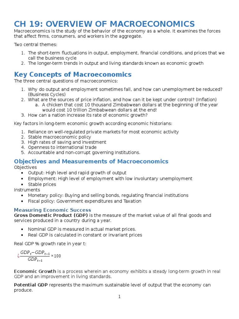 Ch19 Ch20 Economics 19e Samuelson and Nordhaus | PDF | Gross Domestic Product | Macroeconomics