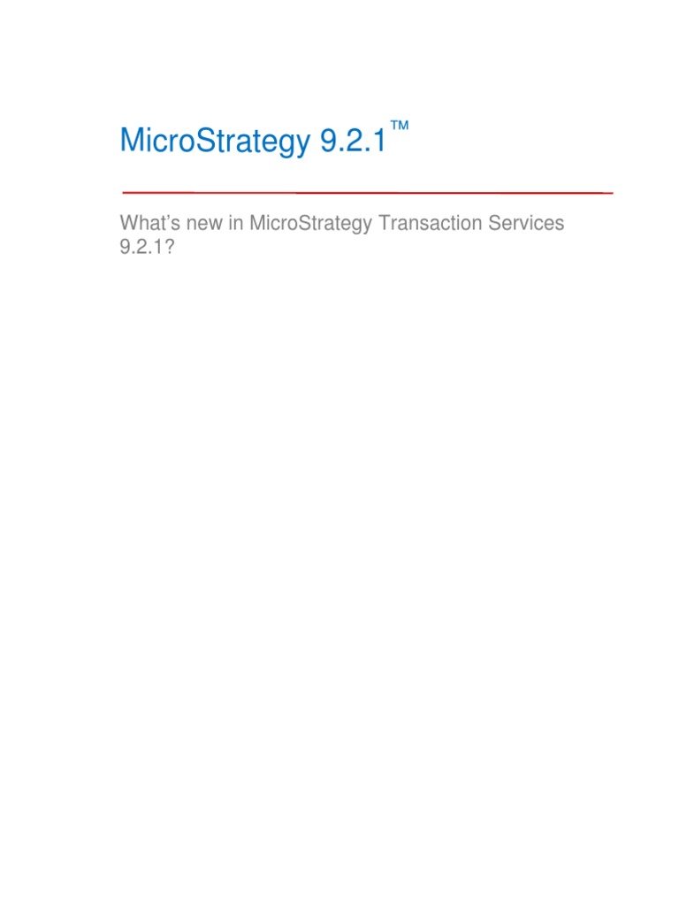 What-S New in MicroStrategy 9.2.1 - Transaction Services Beta1 PDF ...