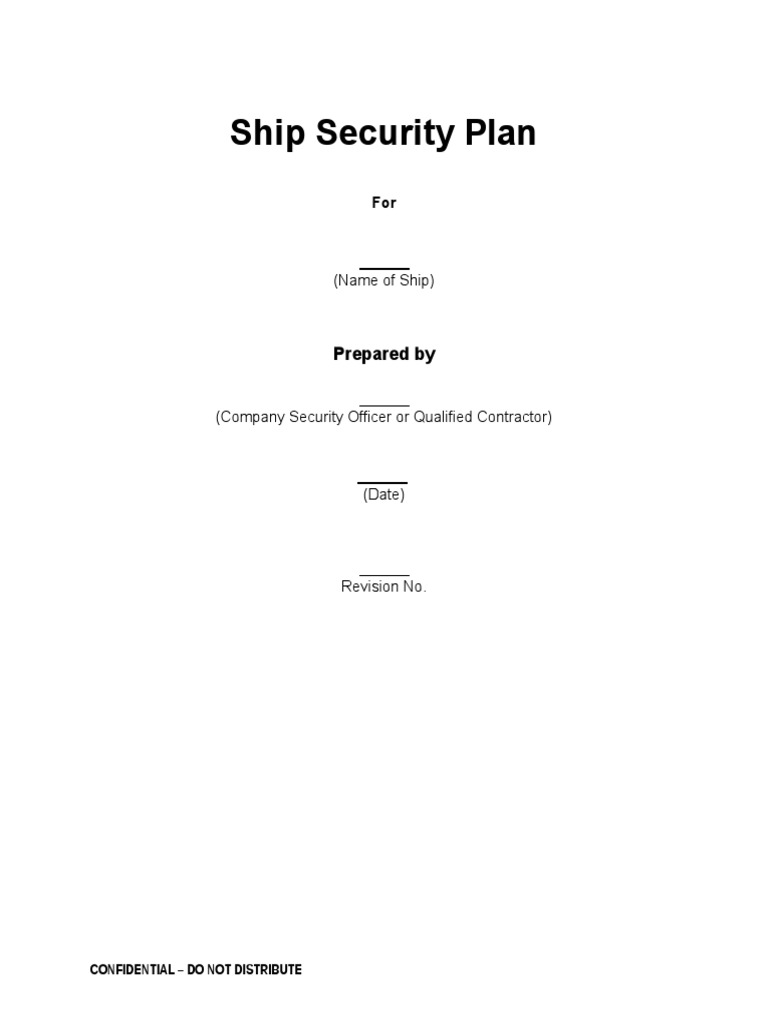 Ship Security Plan | Security Guard | Securities