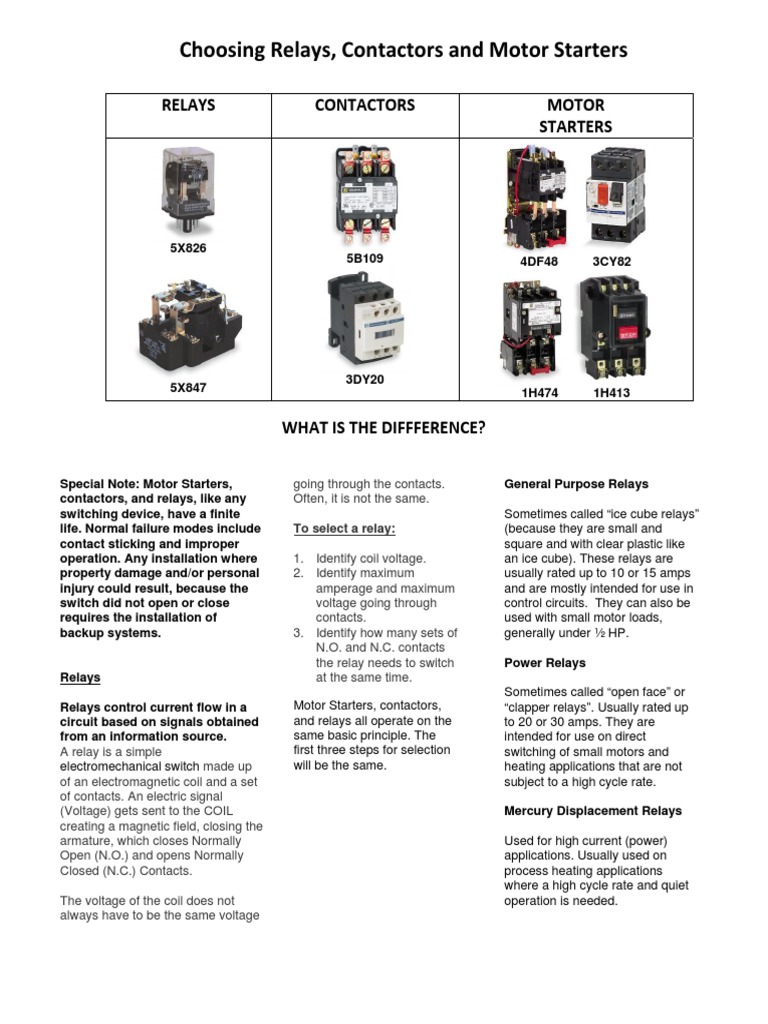 Understanding Relays and Contactors | PDF