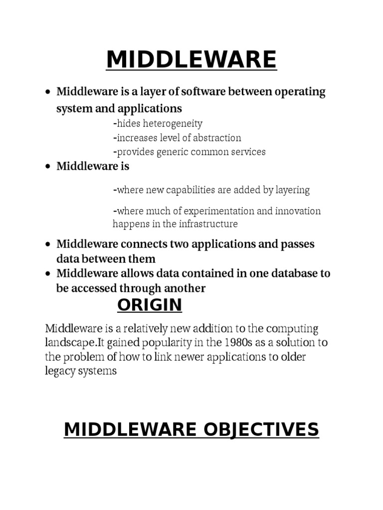 Middle Ware | PDF | Technology & Engineering