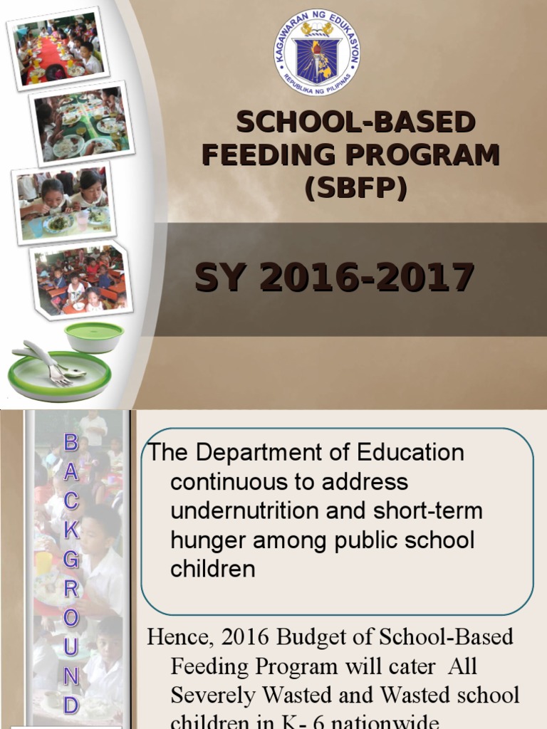 School-Based Feeding Program 2016-2017 | PDF | Procurement | Dietary ...