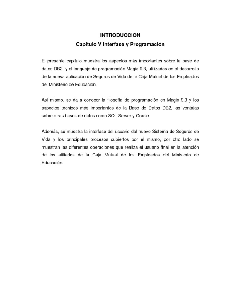 Programacion en MAGIC | PDF | Tabla (base de datos) | Bases de datos