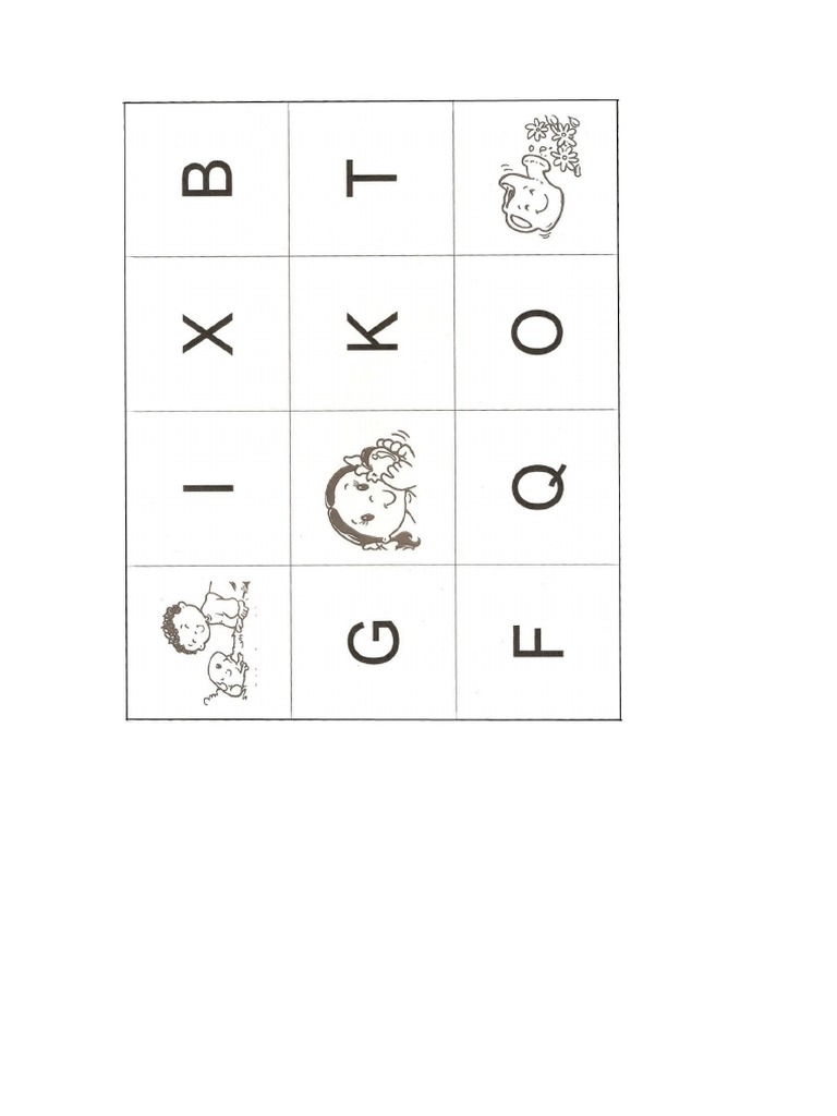 Bingo de Consonantes | PDF