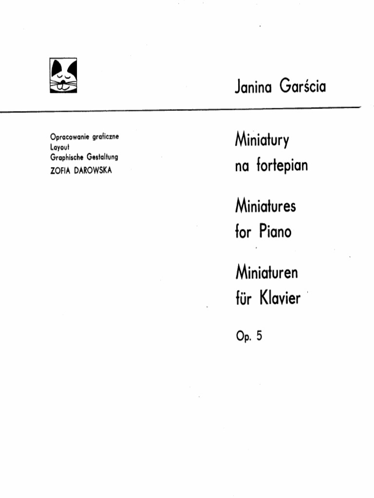 Gar?CIA Miniatury Na Fortepian Op. 5 | PDF