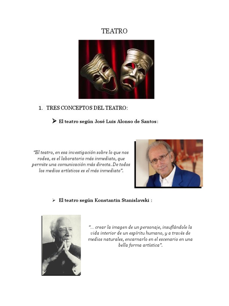 Teatro: Tres Conceptos Del Teatro | Comedia | Teatro