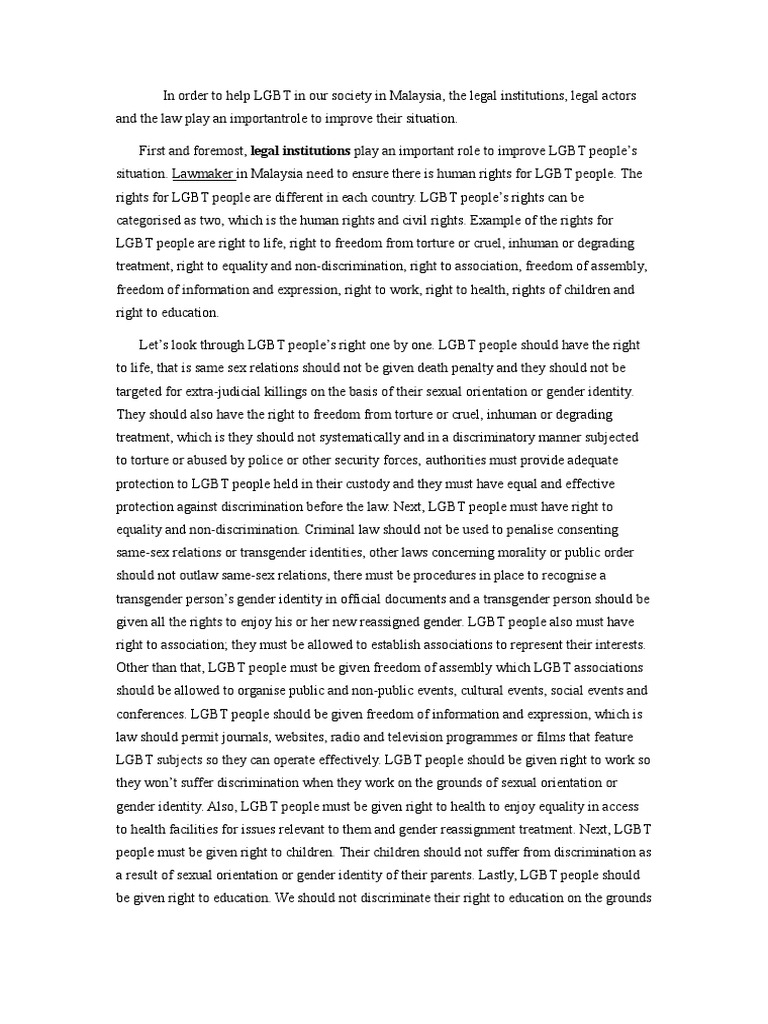 LGBT Essay | PDF
