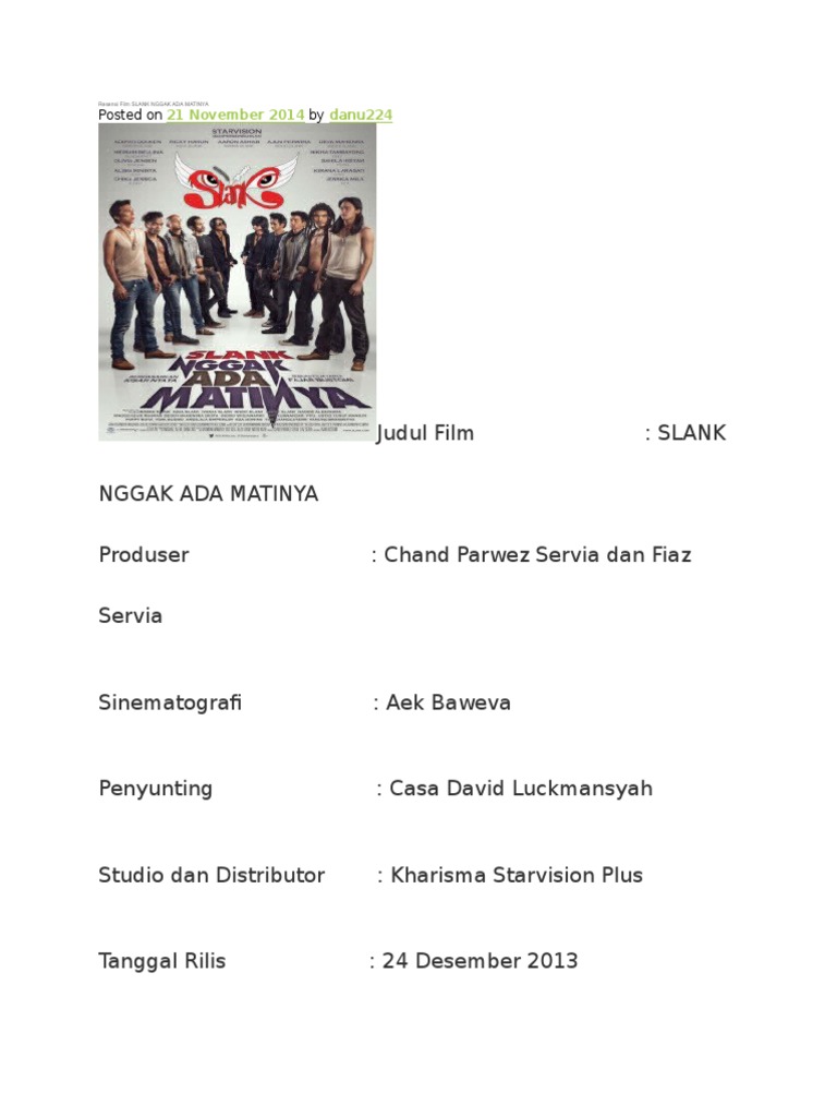 Resensi Film Slank Nggak Ada | PDF | Seni