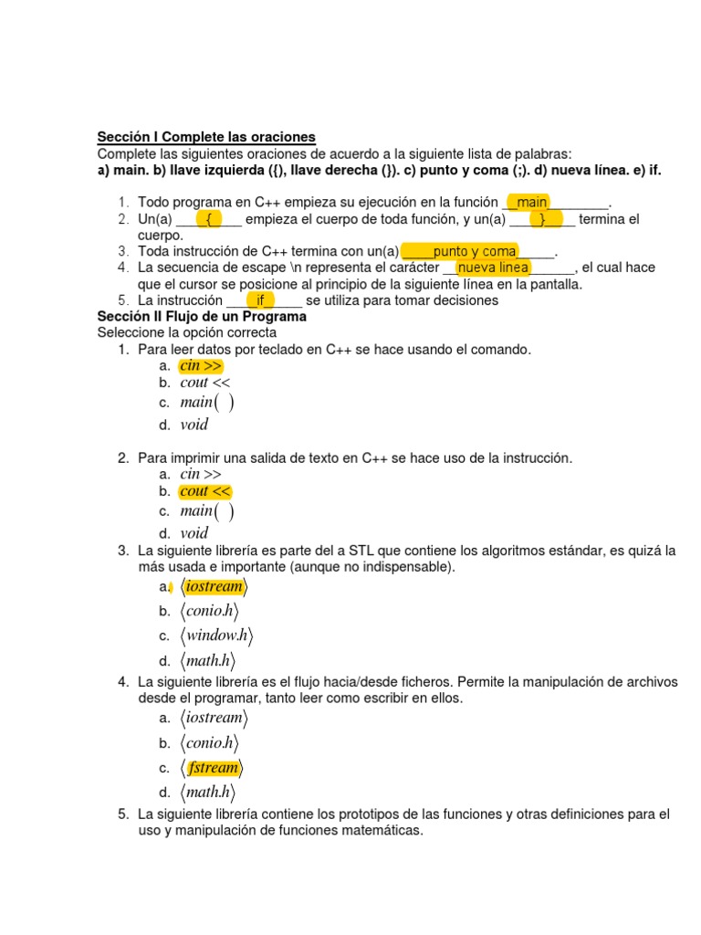Guia Principios de Programación Primer Parcial | PDF | C ++ | Programa ...