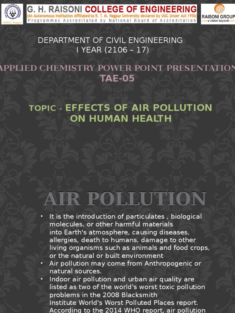 Types of Pollution | PDF | Air Pollution | Particulates