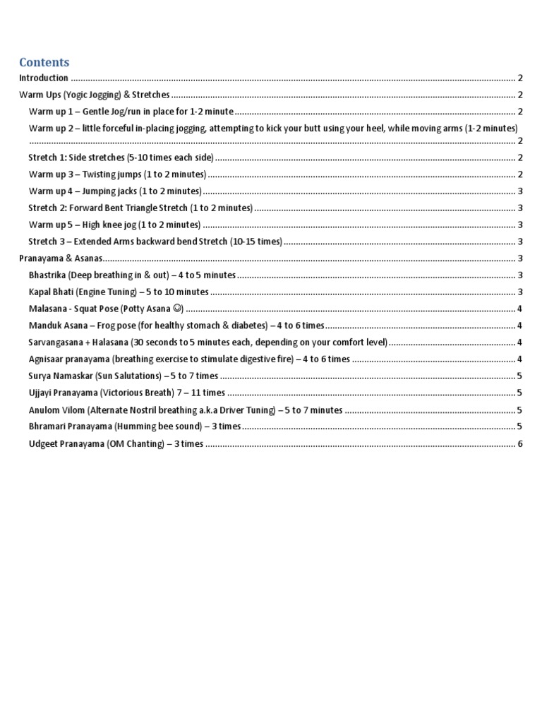 Yoga - Asana Pranayama Vyayam Sequence | PDF | Asana | Yoga