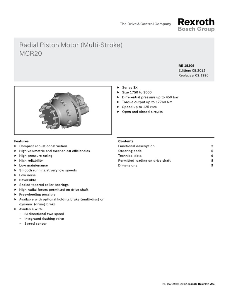 Rexroth Mcr20 Motors | PDF
