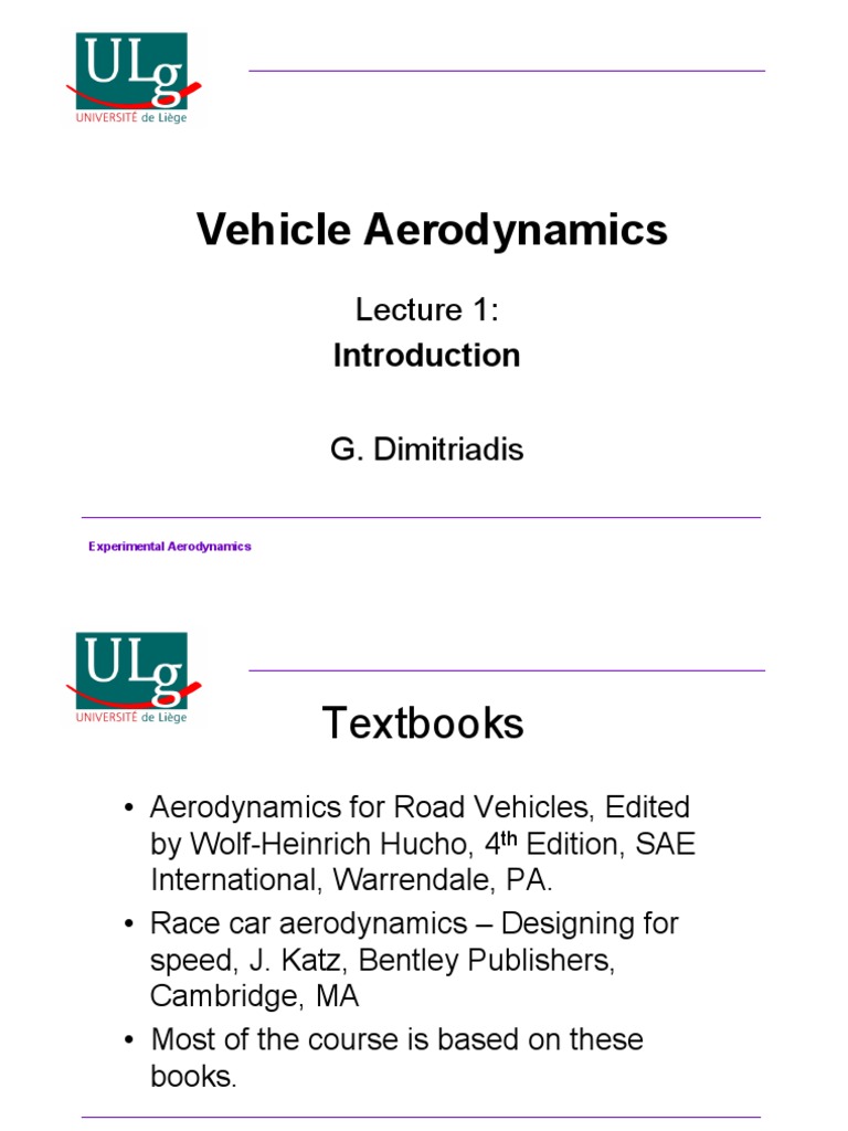 Vehicle Aerodynamics Presentation | PDF | Aerodynamics | Fluid Dynamics