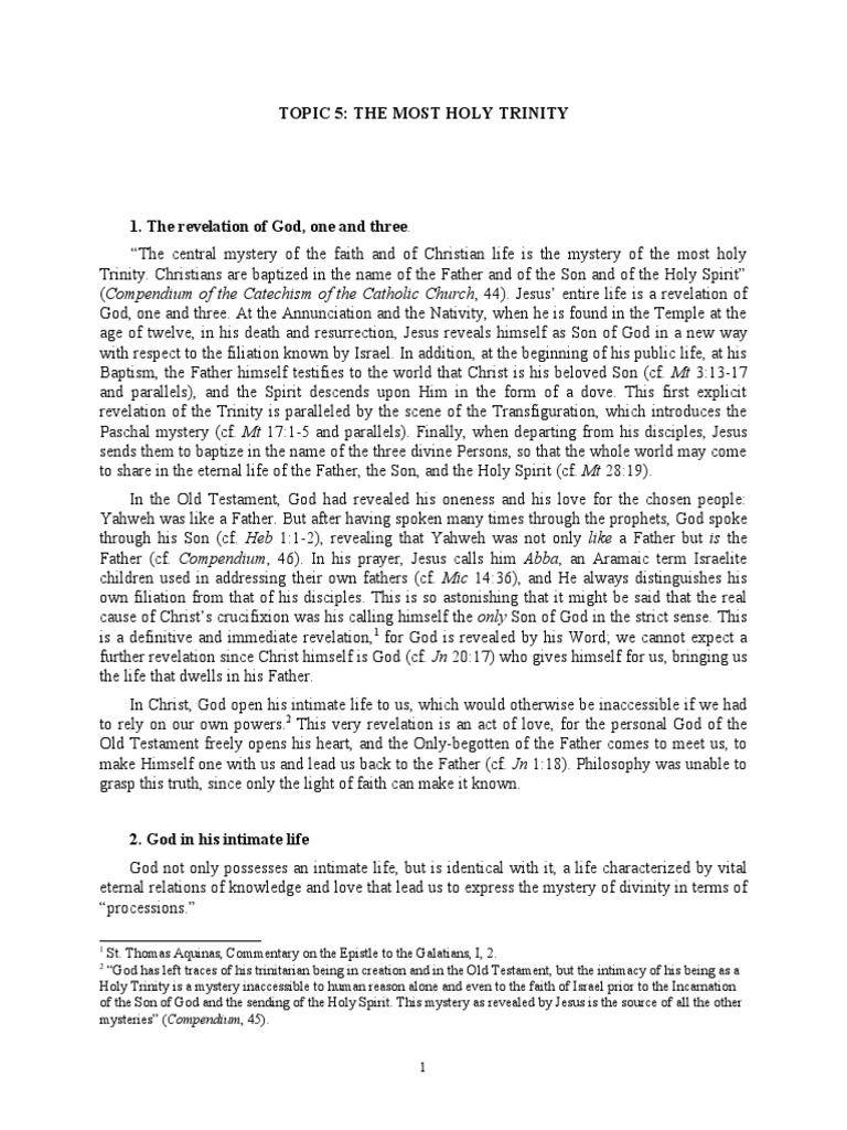 The Holy Trinity | PDF