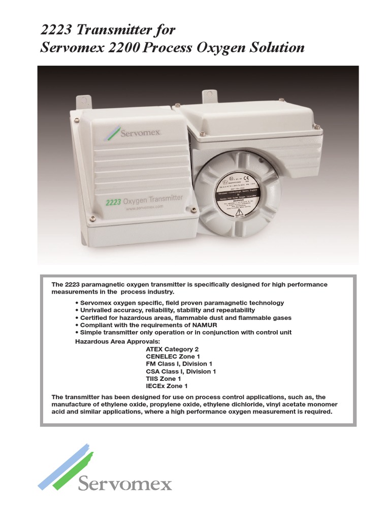 SERVOMEX - 2223 Transmitter | PDF | Flow Measurement | Pressure