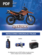 dm200 PDF | PDF | Motocicleta | Carburador