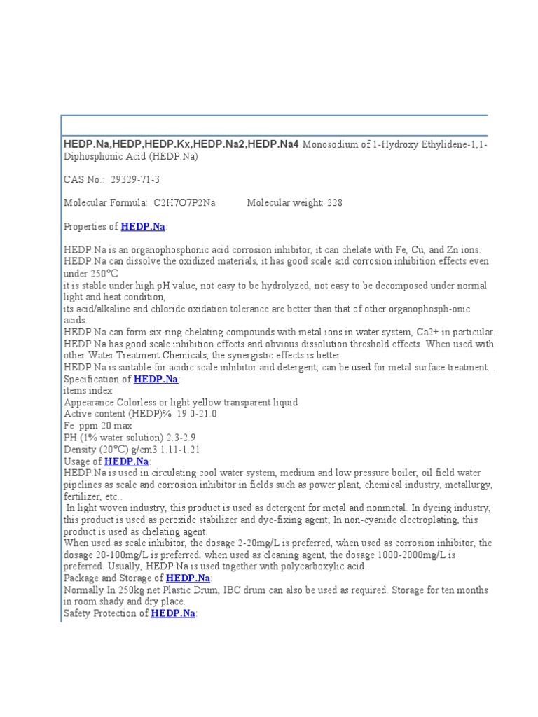 Corrision Inhibitor | PDF | Sodium | Chelation