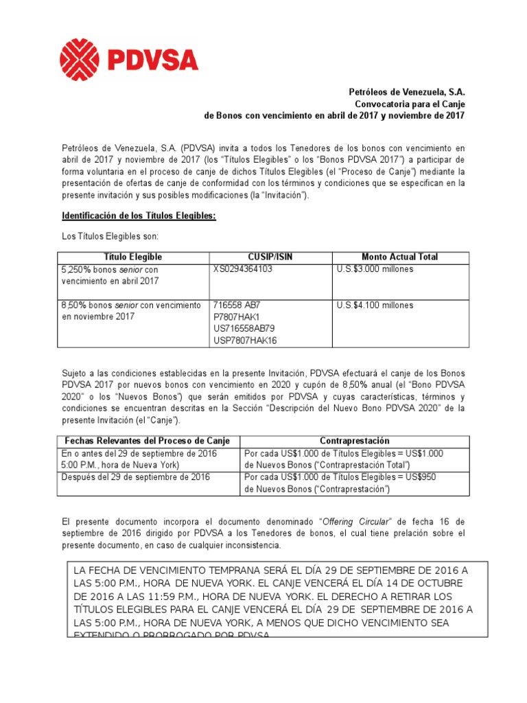 Pdvsa | PDF | Liquidación | Pagos