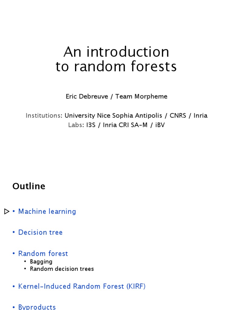 Random Forest | PDF | Statistical Classification | Machine Learning