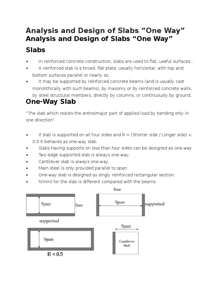 Analysis and Design of Slabs | PDF | Beam (Structure) | Reinforced Concrete