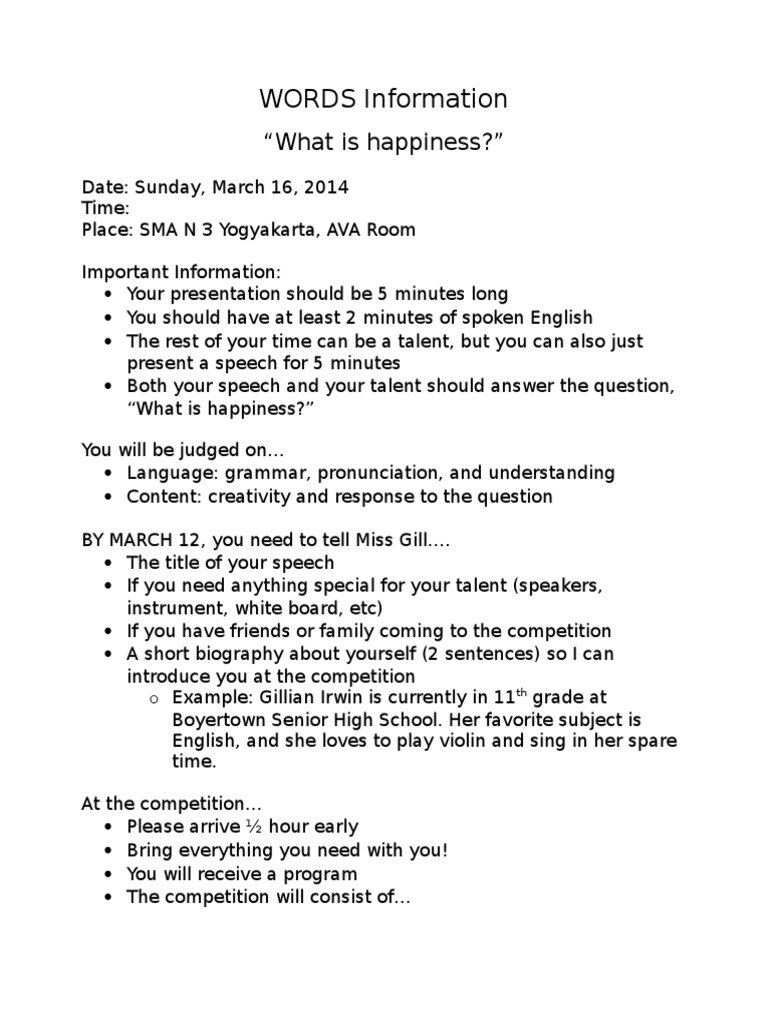 WORDS Information Sheet | PDF | English Language | Symbols