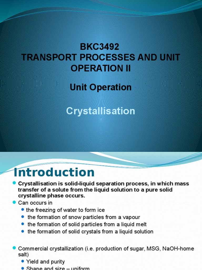 Crystallization | PDF | Crystallization | Solution