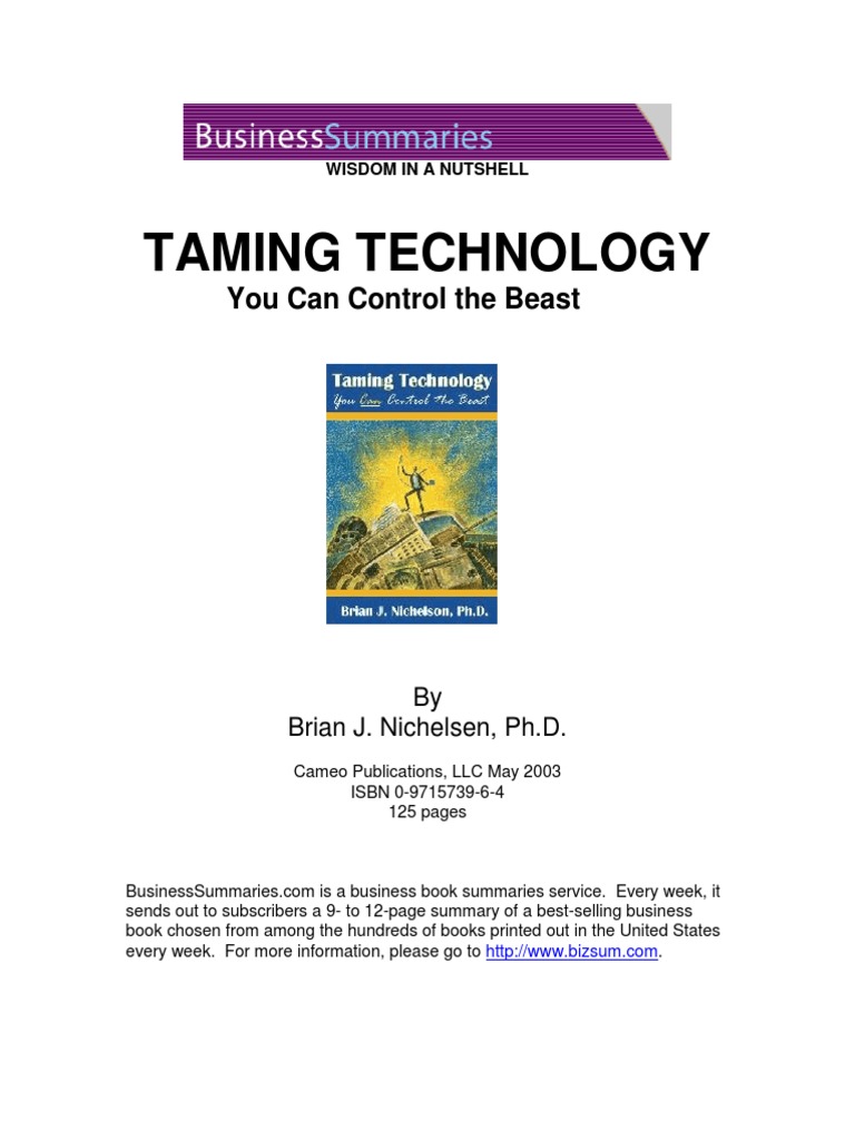 Taming Technology | PDF | Factory | Engineering Design Process