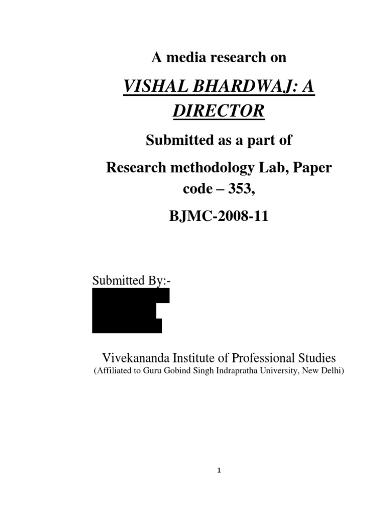 Vishal Bhardwaj (Case Study) | PDF | Macbeth | Mass Media
