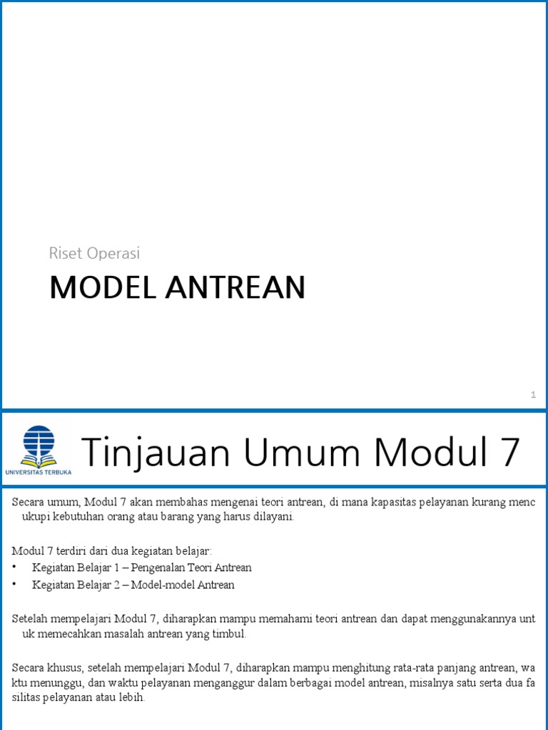 Modul 7 - Model Antrian | PDF | Komputer | Teknologi & Rekayasa